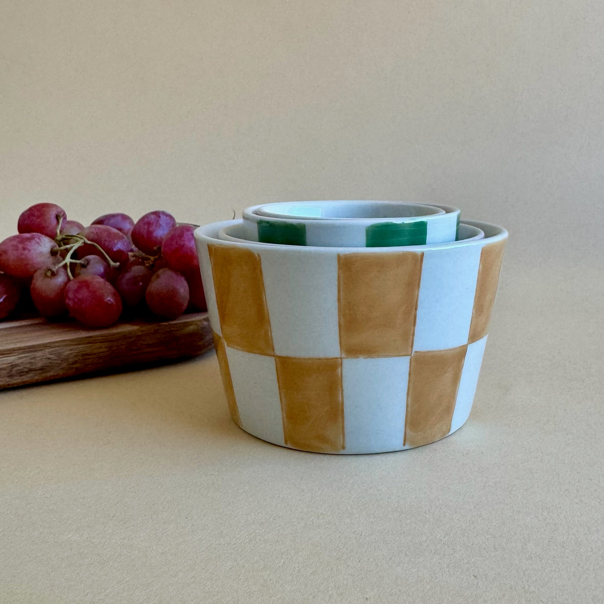 Checkered Nesting Bowls | Jolley's Corner